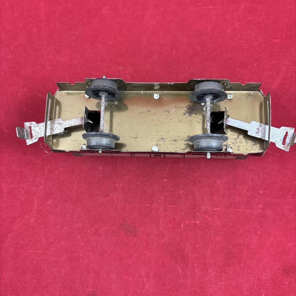 MARX TIN SILVER FUEL TANK CAR #553 SANTA FE RR ATSF O SCALE TINPLATE ...