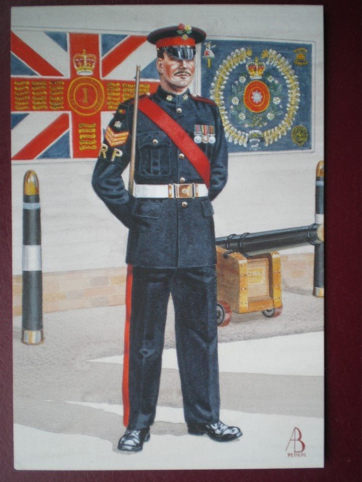 POSTCARD 1ST BTN ROYAL ANGLIAN REGT - OAKINGTON 1997 PROVOST SERGEANT ...