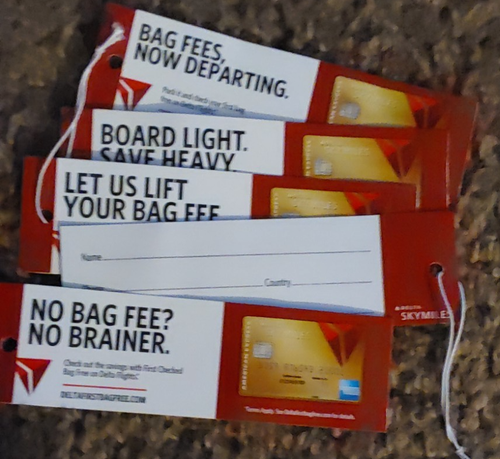 5 NEW PAPER BAGGAGE NAME TAGS DELTA | eBay