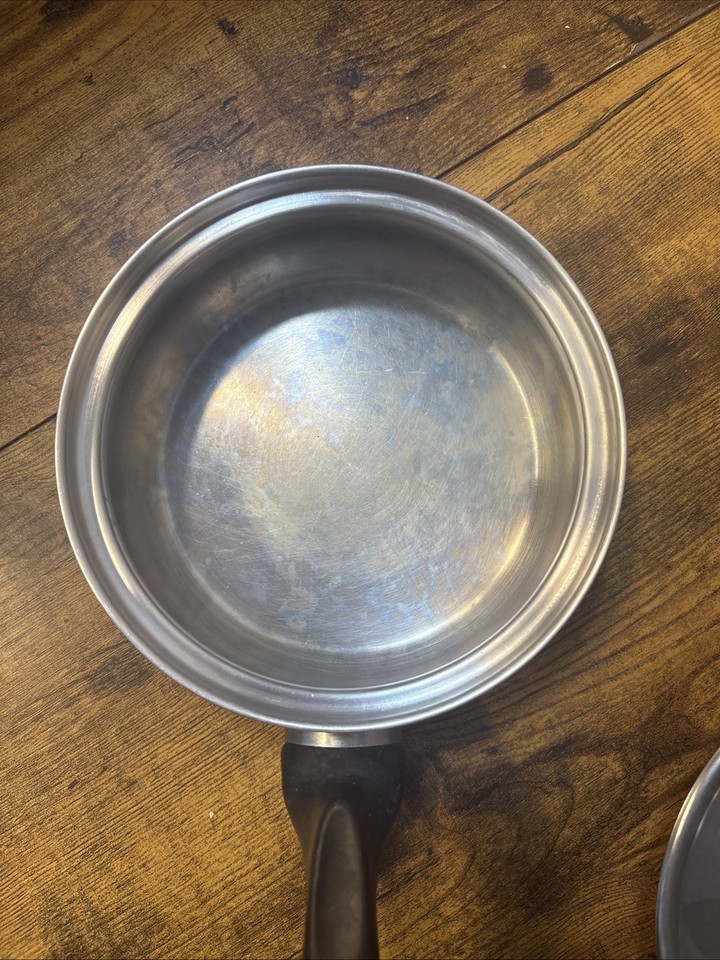 Permanent MC2000 Multi-Core Sauce Pan 1Qt Pot & Lid 5 Ply Stainless ...