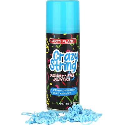 Blue Wacky Silly Crazy String 80g Can Party Event Novelty Spray ...