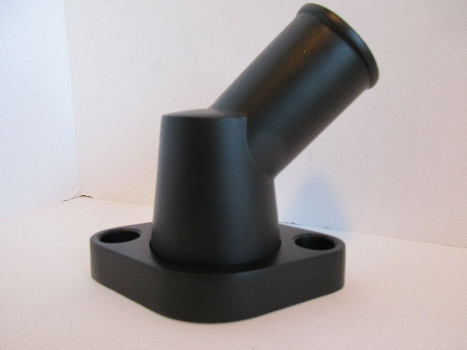 SBC BBC Chevy "BLACK" ALUMINUM 45deg SWIVEL WATER NECK 283 327 350 454 ...