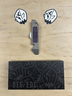 OEG EDC Spooky Inlay Good Luck Pry - Purple G10 / Titanium 1 of 1 ...