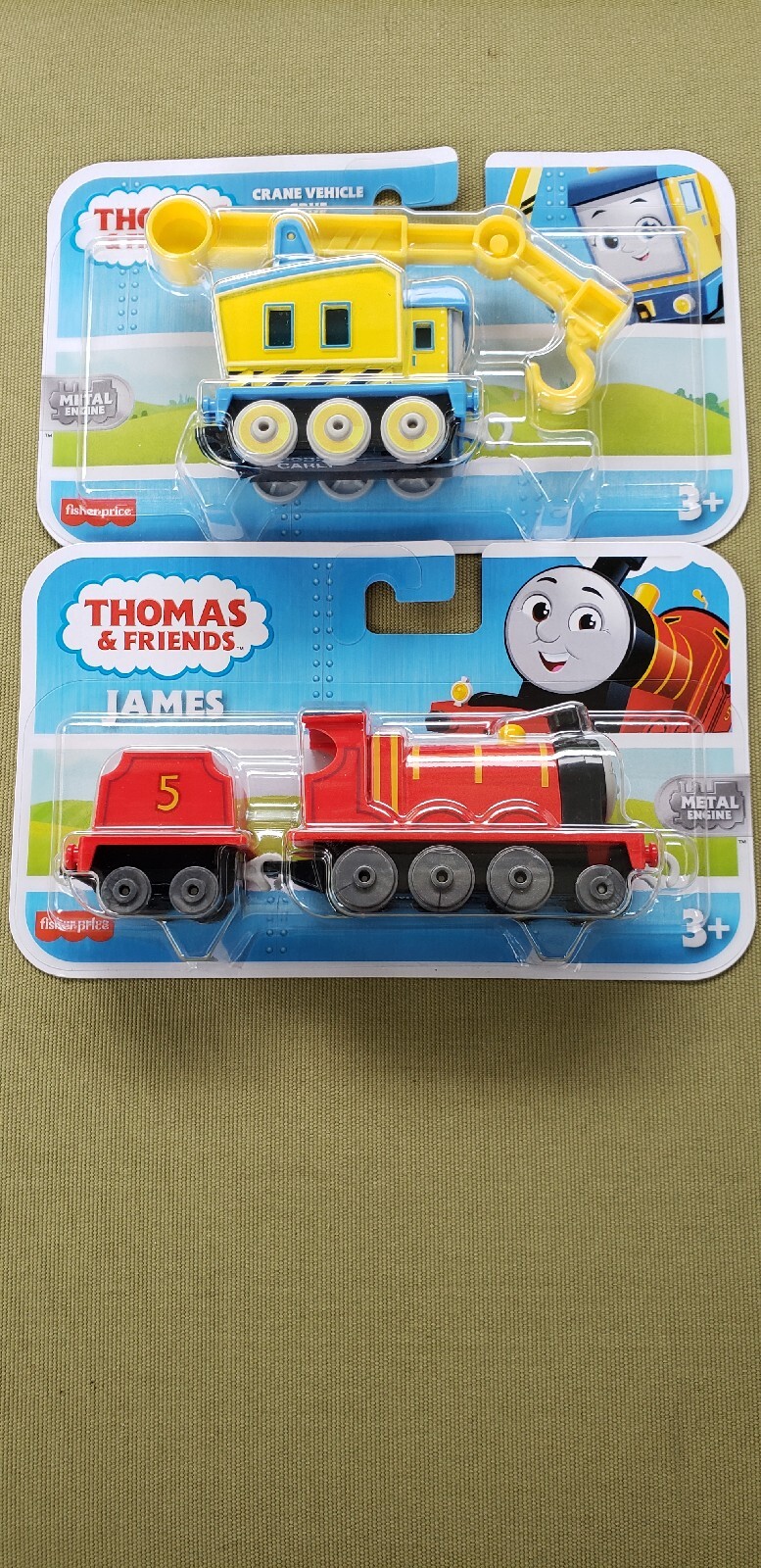 Fisher-Price Thomas & Friends James Metal Engine HDY62 Carly Crane Grue ...