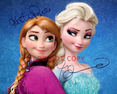 Frozen Disney Elsa & Anna SIGNED reprint 8x10 Photo Autographed RP #1 ...