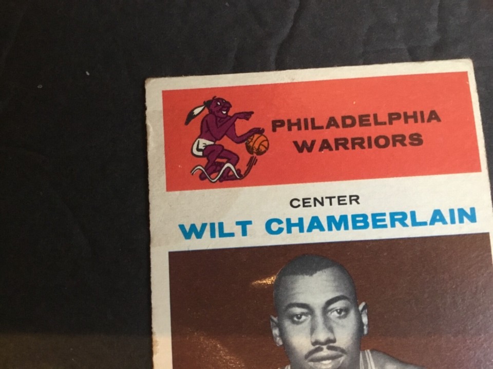 WILT CHAMBERLAIN ROOKIE 1961 FLEER BASKETBALL #8 HOF ICONIC CARD ...