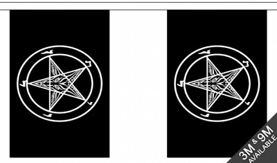 BAPHOMET 9 METRE BUNTING 30 FLAGS flag CHURCH OF SATAN witchcraft ...