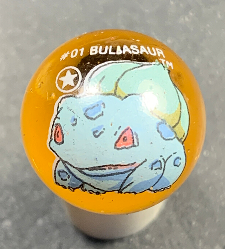 Vintage POKEMON Glass Marble 1st Edition STAR #01 BULBASAUR | eBay