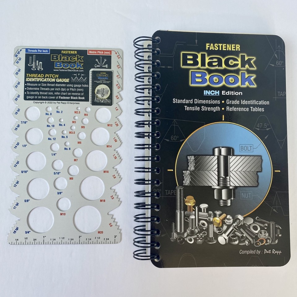 FASTENER Black Book - Handbook Size with FREE Thread Identification ...