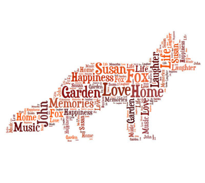 Personalised Fox Word Art Print Great Gift Son Daughter Mum Dad Nan ...