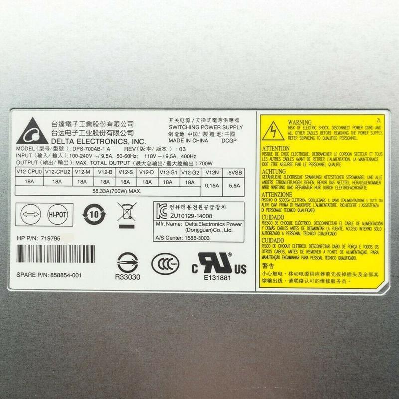 For HP Z440 Workstation 700W Power Supply 719795-003 809053-001 DPS ...