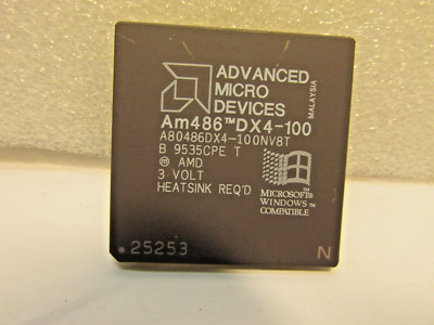 AMD 486 DX4 100 MHz Socket 3 CPU A80486DX4-100 working tested pre owned ...