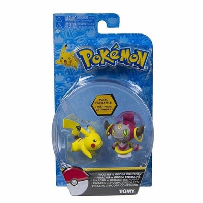 TOMY Pokemon Action Pose Pikachu vs Hoopa Confined 2-Inch Mini Figure 2 ...
