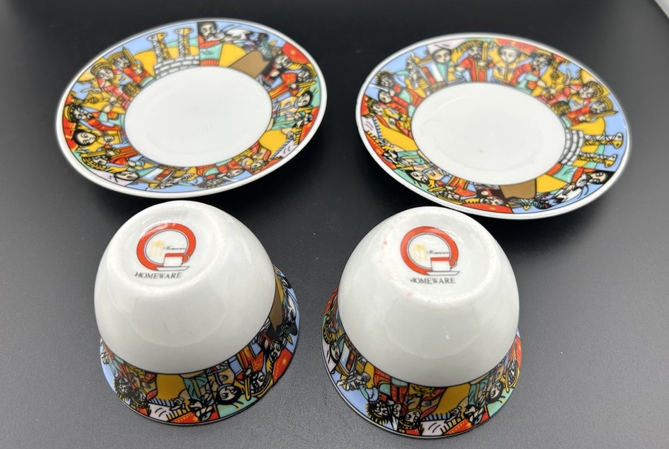 New 2 Ceramic Small Sipper Cups And Saucers Tea Bowls | eBay UK