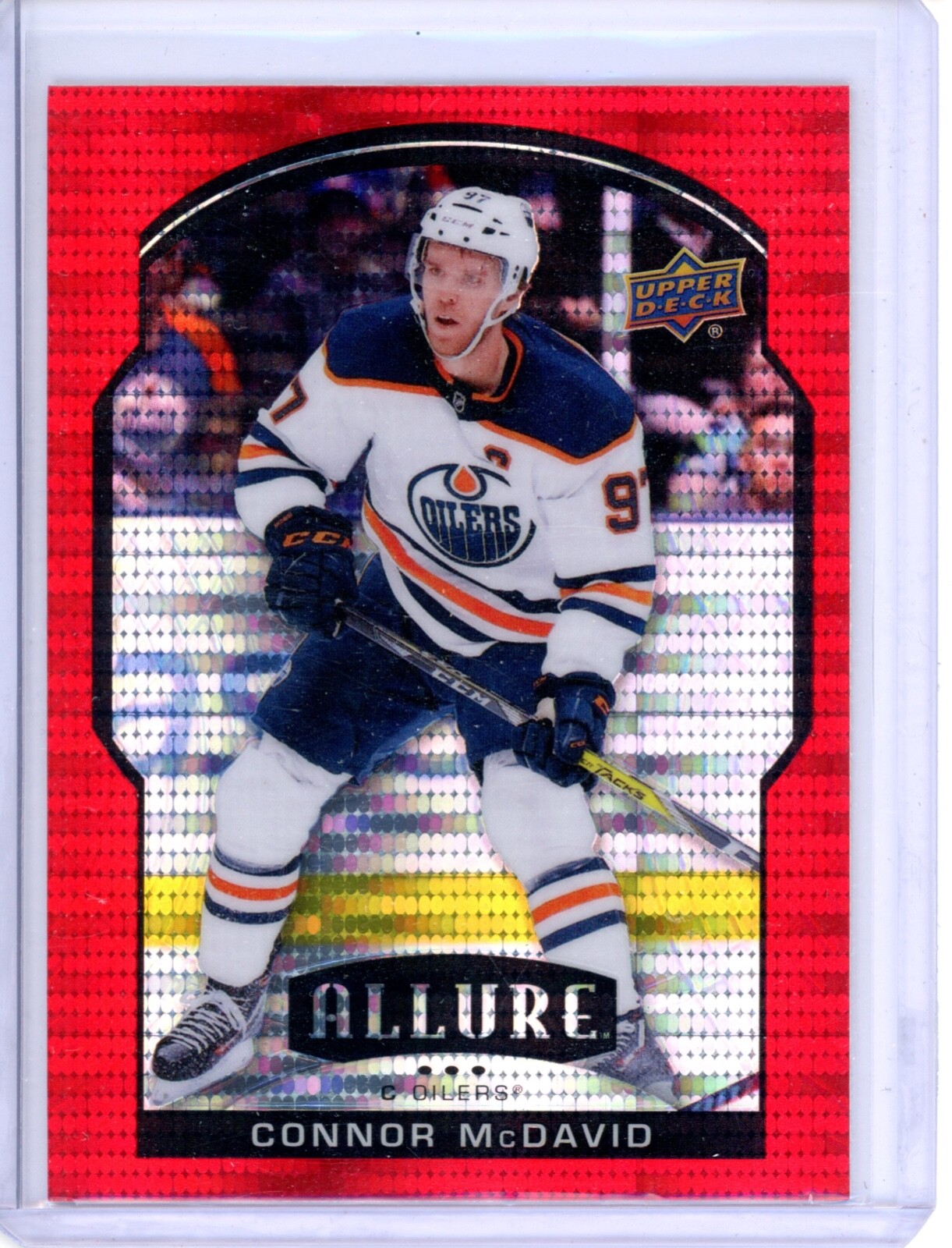 2020-21 Upper Deck Allure Connor McDavid 50 Red Rainbow Edmonton Oilers ...