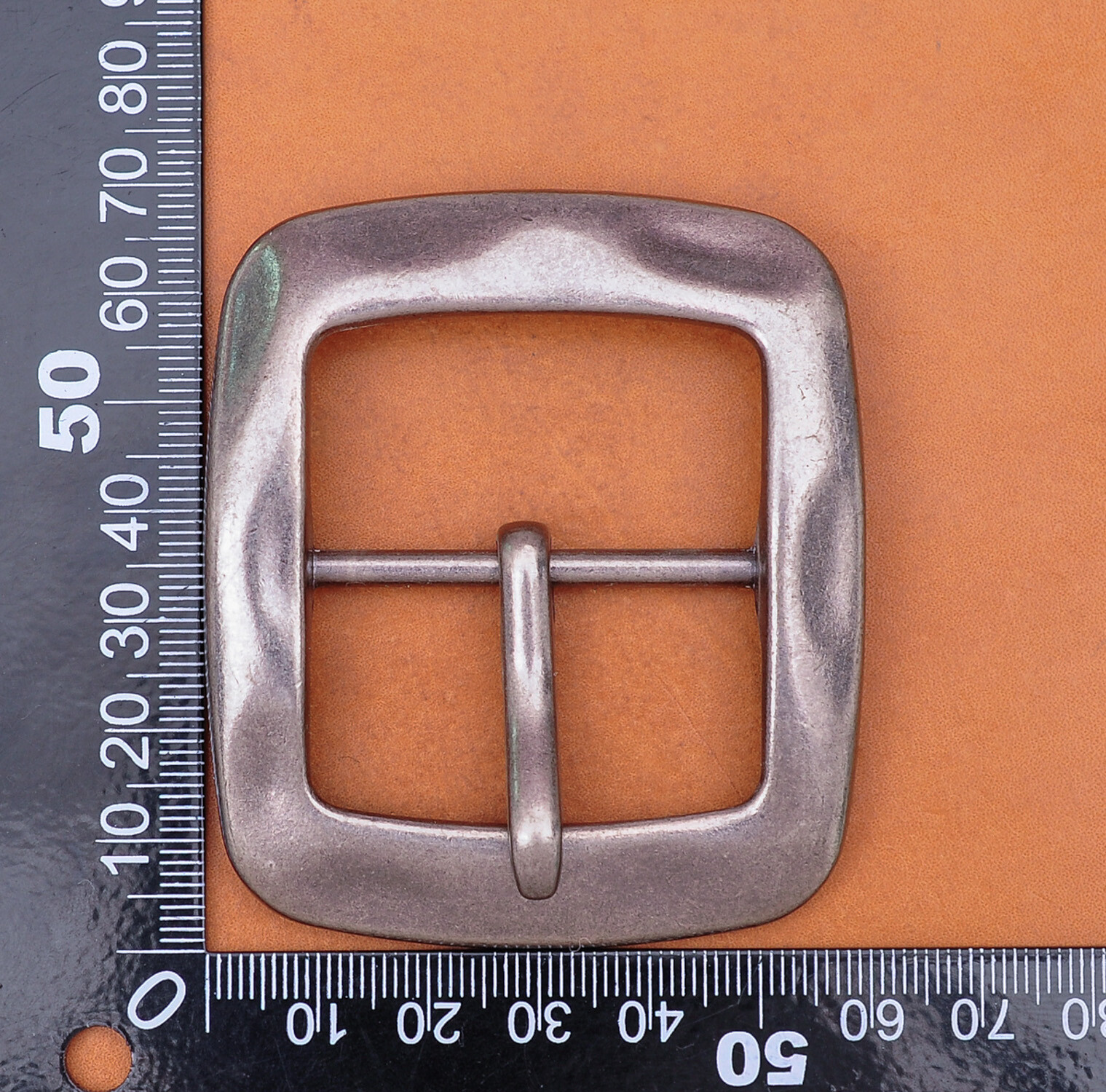 Vintage Silver Square Center Bar Pin Buckle for Leathercraft Belt Fit ...