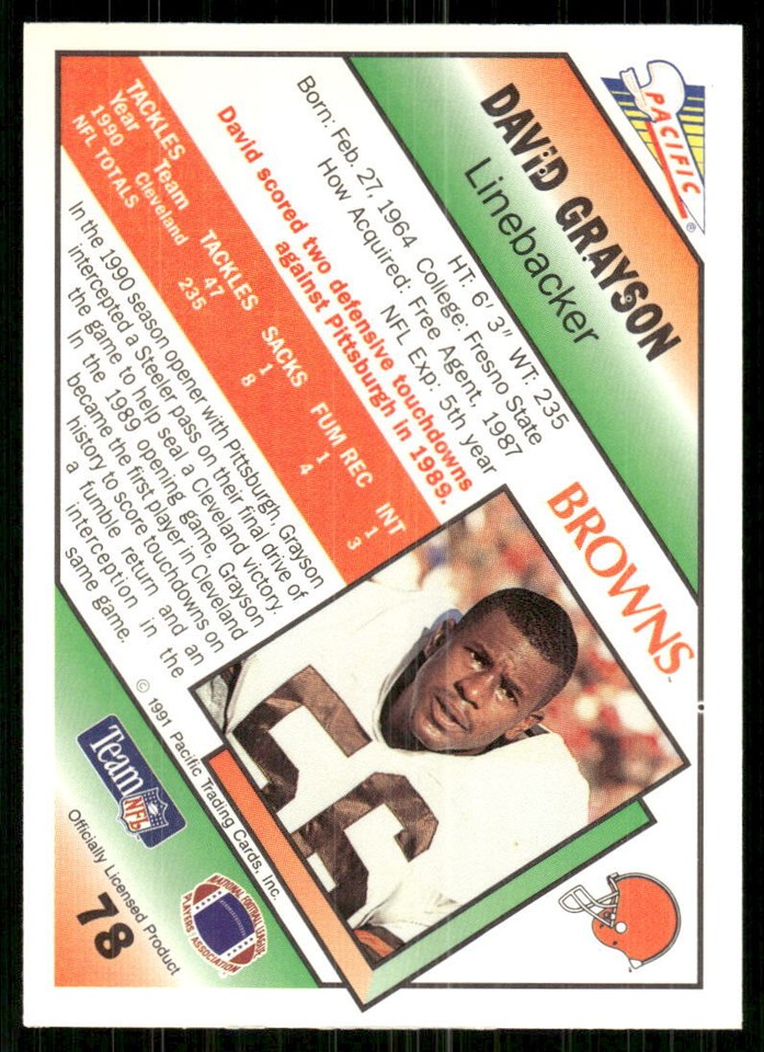 1991 Pacific #78 David Grayson | eBay