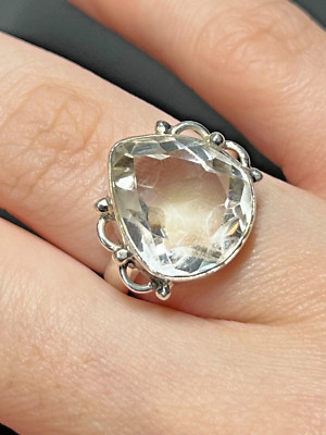 925 Sterling Silver Quartz Ring Size 6 | eBay