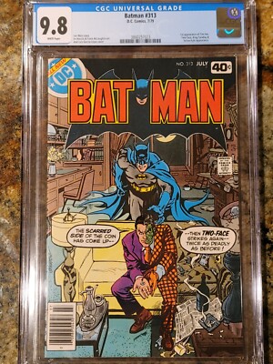 1979 D.C. Comics Batman 313 CGC 9.8. 1st appearance of Tim Fox. Highest ...