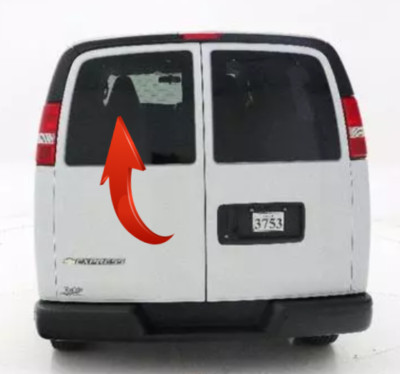 03-23 CHEVROLET EXPRESS EXTENDED VAN BACK WINDOW LEFT 3HOLES MOVABLE ...