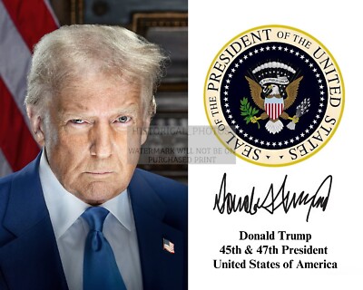 PRESIDENT DONALD TRUMP OFFICIAL 2025 WHITE HOUSE PRESIDENTIAL SEAL 8X10 ...
