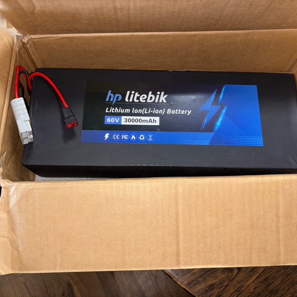 Ebike Battery 60V 30Ah Lithium Battery 3000W Electric Bike Bicycle ...