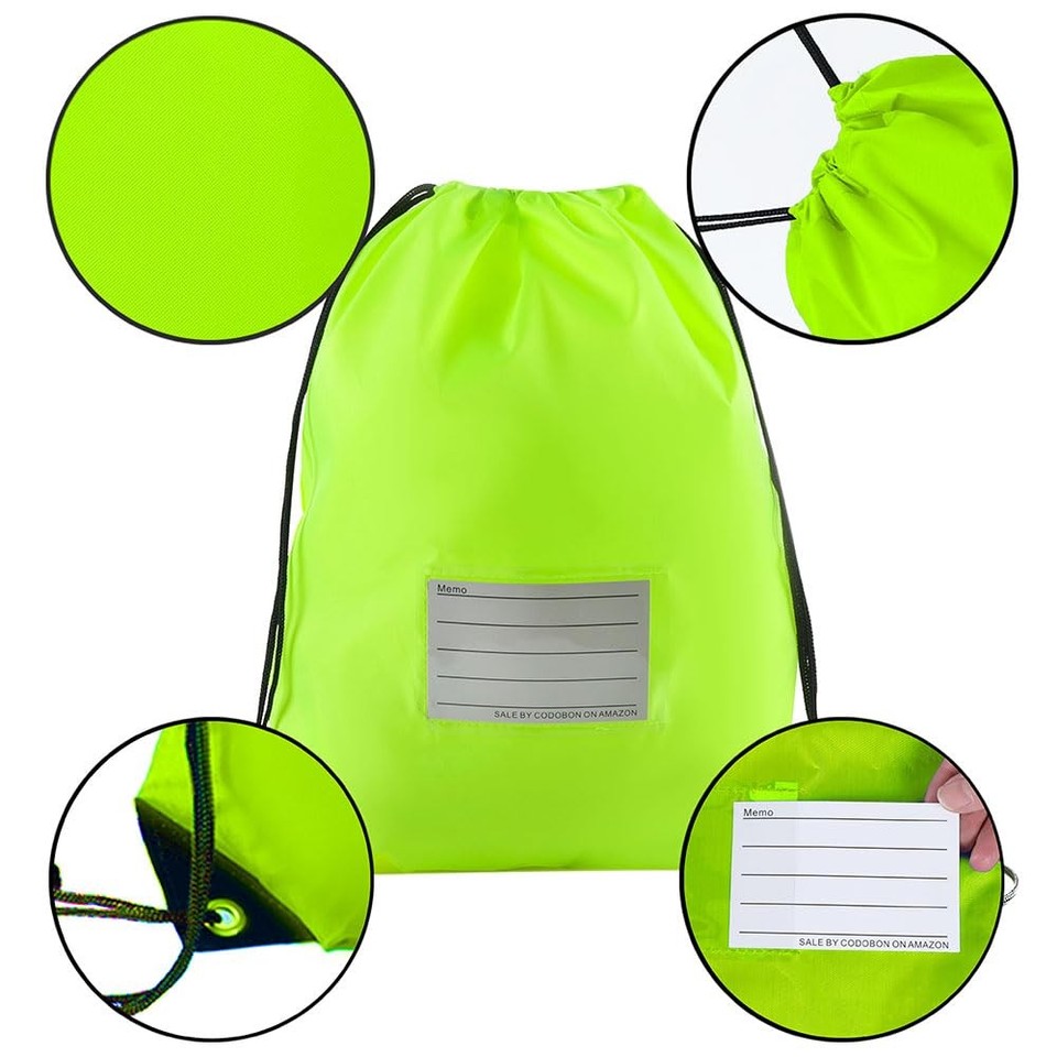 50 Pack Drawstring Bags,Bulk Draw String Backpack, Gym Sports Cinch Bag ...