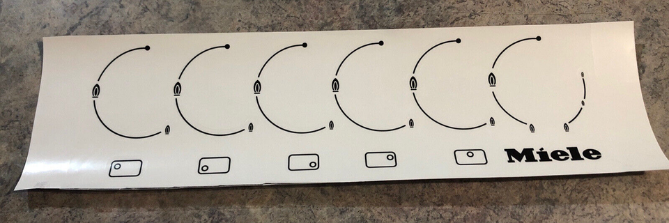 MIELE Gas Cooktop Panel Print Decal Stickers Logo....(a) | eBay Australia