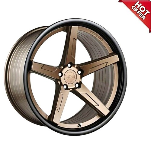 (4-rims) 20" Staggered Vertini Wheels RFS1.7 Satin Bronze w Black ...