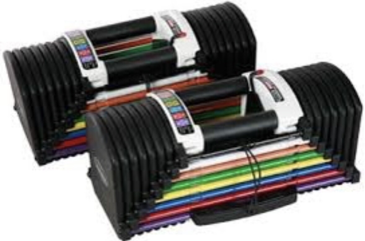 POWERBLOCK DUMBBELL 90 SOLD TOGETHER (INCLUDES EXTENSIONS TO 90LBS ...