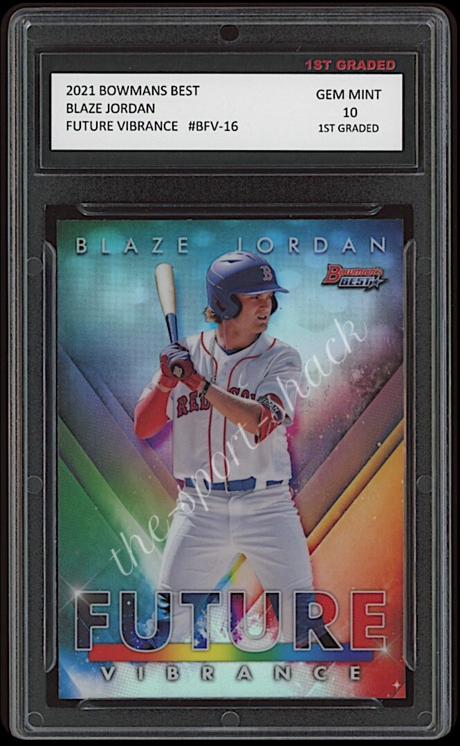 2021 Blaze Jordan Bowman Best Future Vibrance 1st Graded 10 Red Sox ...