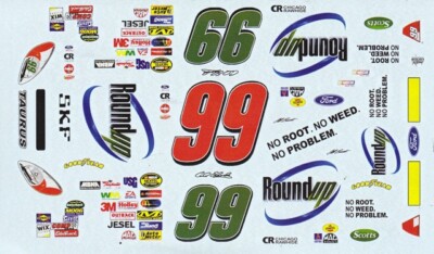 #99 Carl Edwards Scotts Ford 1/24th Scale Peel N Stick Tear Proof Vinyl ...