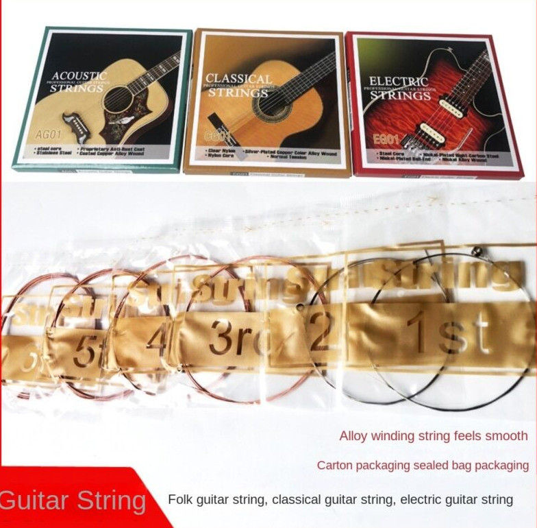 1, 2 or 3 Packs CLASSICAL GUITAR STRINGS SET OF 6 HIGH QUALITY NYLON ...