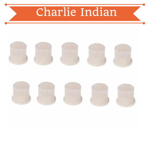 10 Pack Nylon Wheel Bushings ID 1/2", OD 5/8", Height 5/8", Flange OD 3 ...