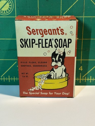 Vintage 1950s Sergeants Skip Flea Soap Bar In Box Dog Never Opened | eBay