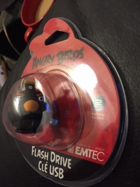Emtec 4GB Angry Birds USB Flash Drive Black Bird With Strap New!!! | eBay