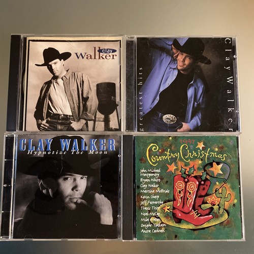 LOT OF 4 CDs Clay Walker: Self Titled, Greatest Hits, Hypnotize Moon, 🎄 ...