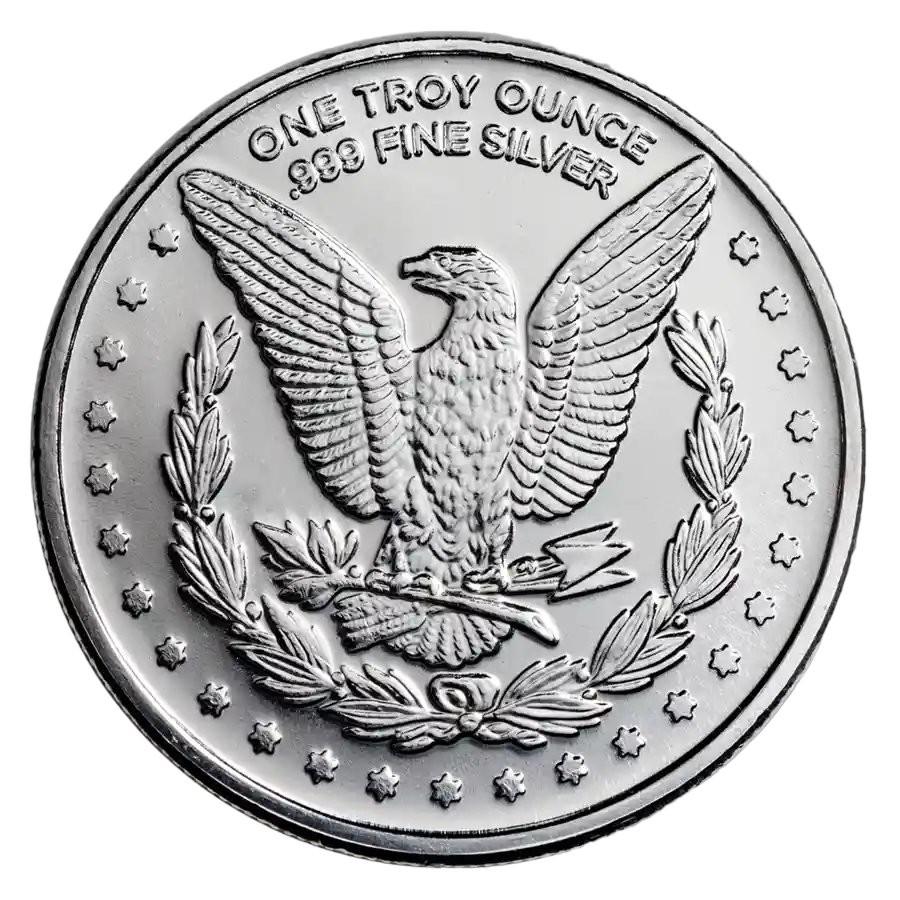 1 oz Silver Morgan Dollar Design Round .999 Fine Silver - Lot of 100 ...