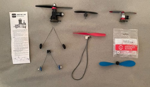 Cox Airplane Engines Parts Lot Babe Bee .049 Pee Wee .020 Glow Head ...