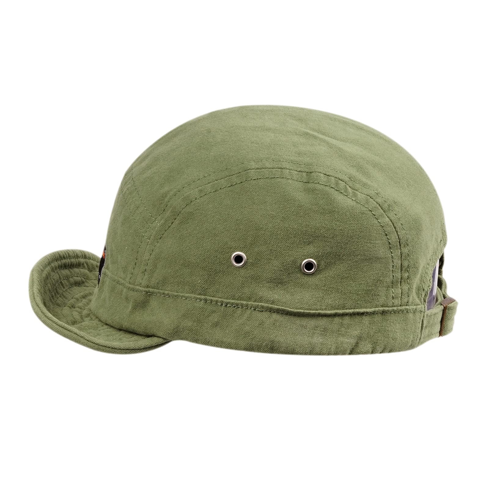 Short Brim Baseball Cap 5 Panel Hat Soft Short Bill One Size Dy09-green ...
