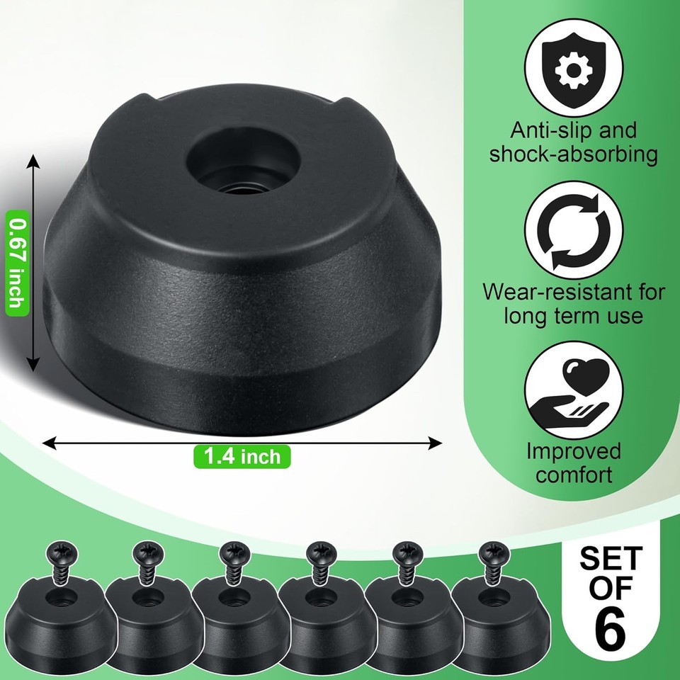 6 Pack Cane Tips Replacement Feet for Hurrycane Walking Cane Rubber ...