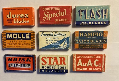 Vintage Razor Blade Packages (9 Total) | eBay