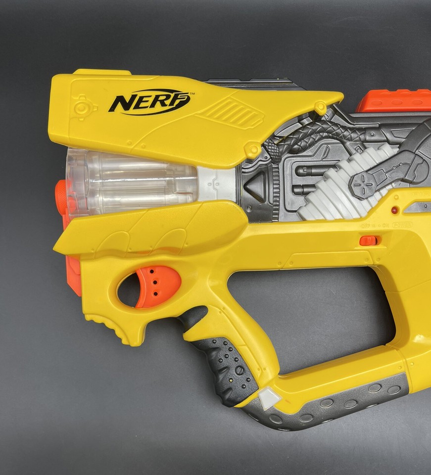Nerf N-Strike Firefly Rev-8 Gun Blaster Shooter Yellow Black Gray ...