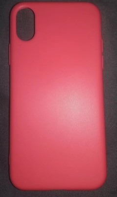 IPhone X Hard SILICONE Salmon Pink...with Tempered Glass Resistant..New ...