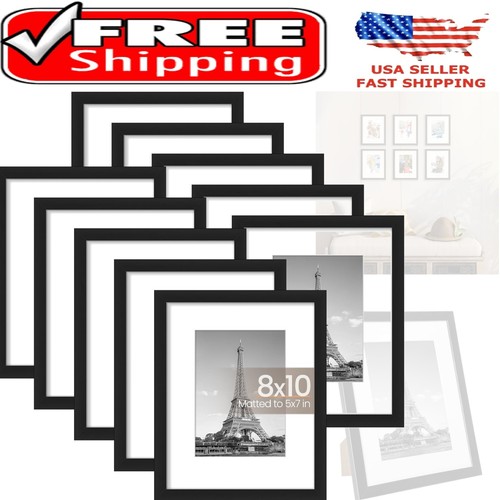 Sturdy Collage Picture Frames in Black – Set of 10 for Memorable ...