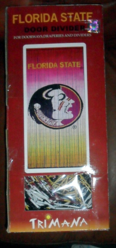 NIB Florida State Seminoles Beaded Room Divider/Curtain/Wall Decor 3X6 ...
