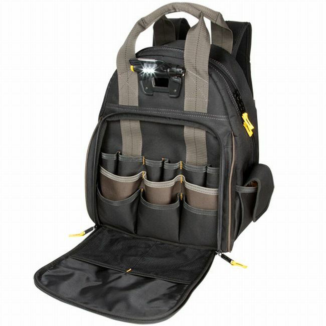 CLC Tech Gear 53 Pocket LED Lighted Tool Backpack | eBay
