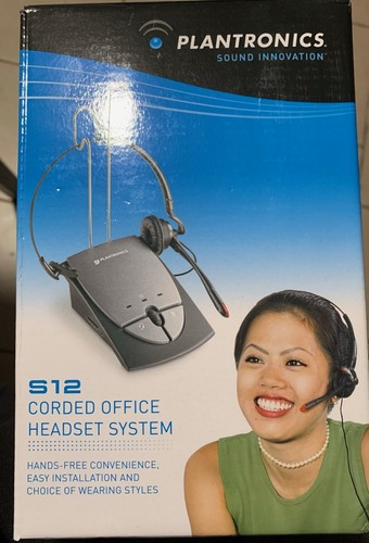 Plantronics S12 Corded Telephone Headset System - Brand New in Box* | eBay