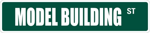 *Aluminum* Model Building 4" x 18" Metal Novelty Street Sign SS 2637 | eBay