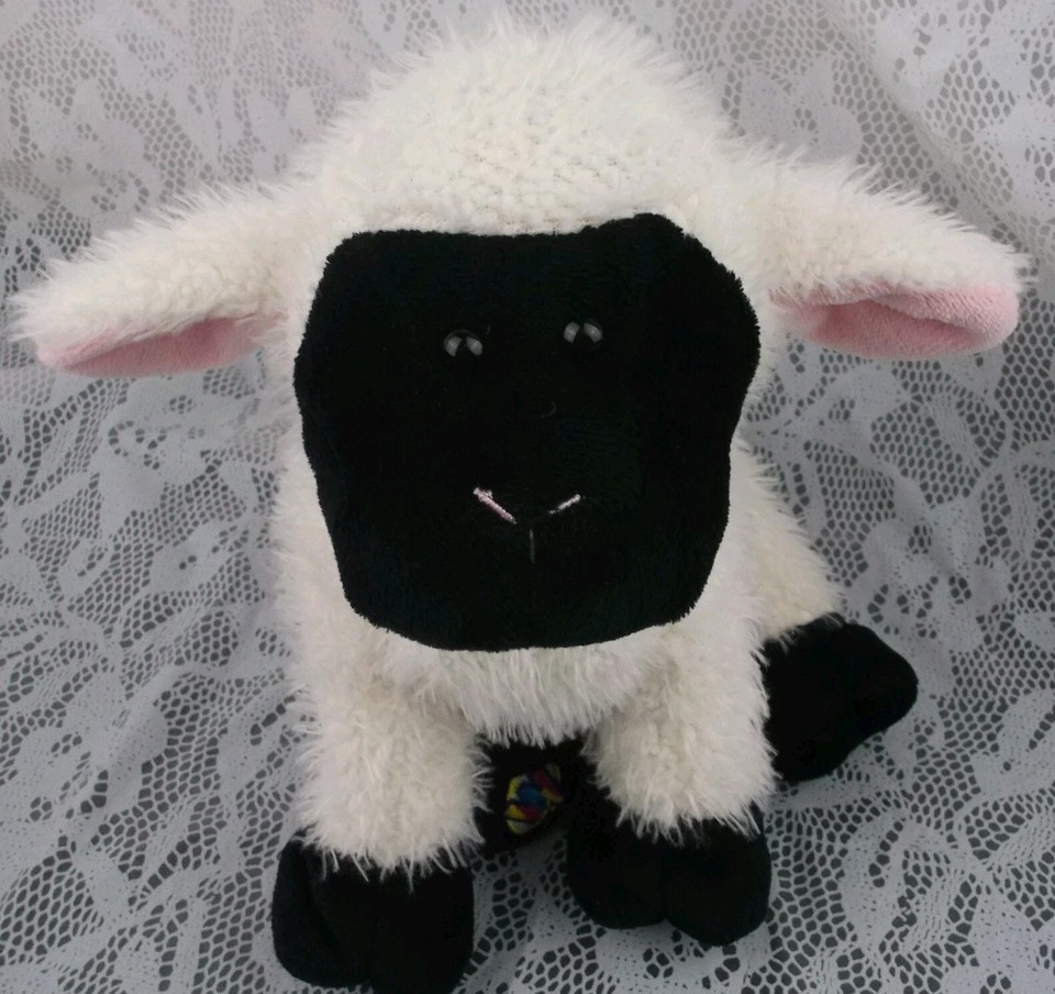 Ganz Webkinz Lamb Plush Sheep White Black Farm No Game Code 10" Stuffed ...